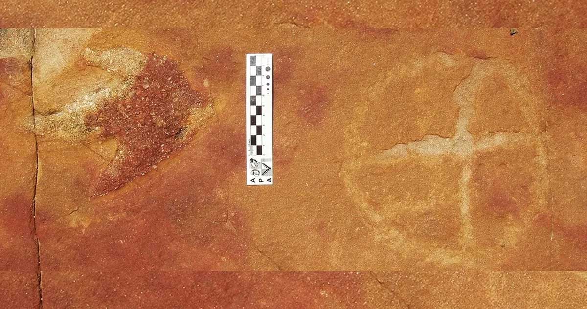 Desene preistorice descoperite alături de urme de dinozaur vechi de 145 ...